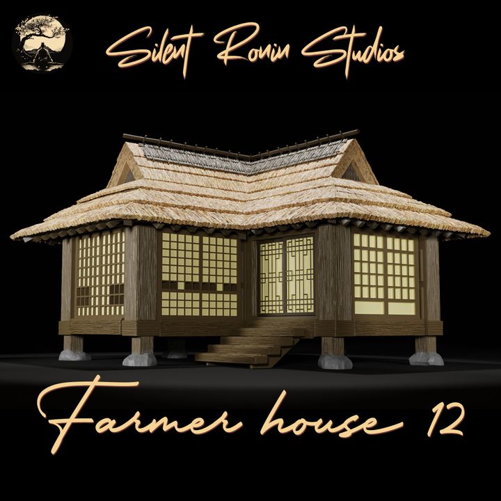 3D Printable Japanese Farmer Village House #12 (assembly guide included) by Silent Ronin Studios